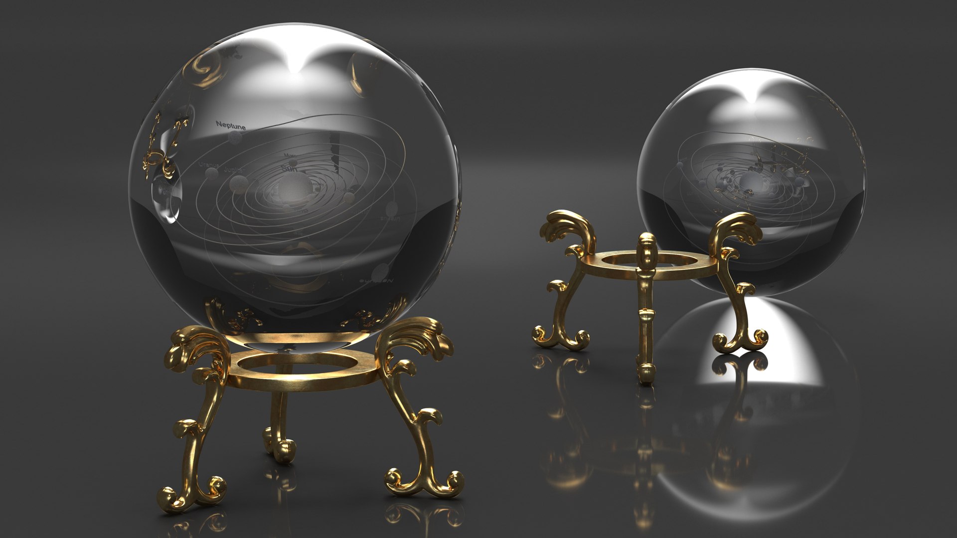 Crystal Spheres Collection Model - TurboSquid 2035996