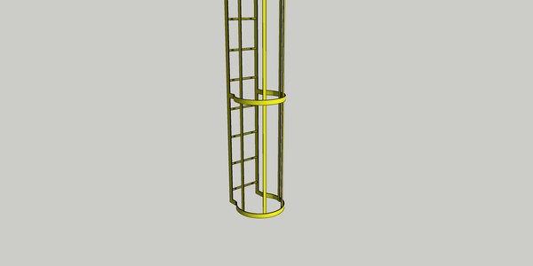 Tube safety ladder 3D - TurboSquid 1428029