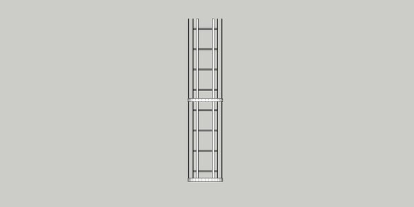 Tube safety ladder 3D - TurboSquid 1428029