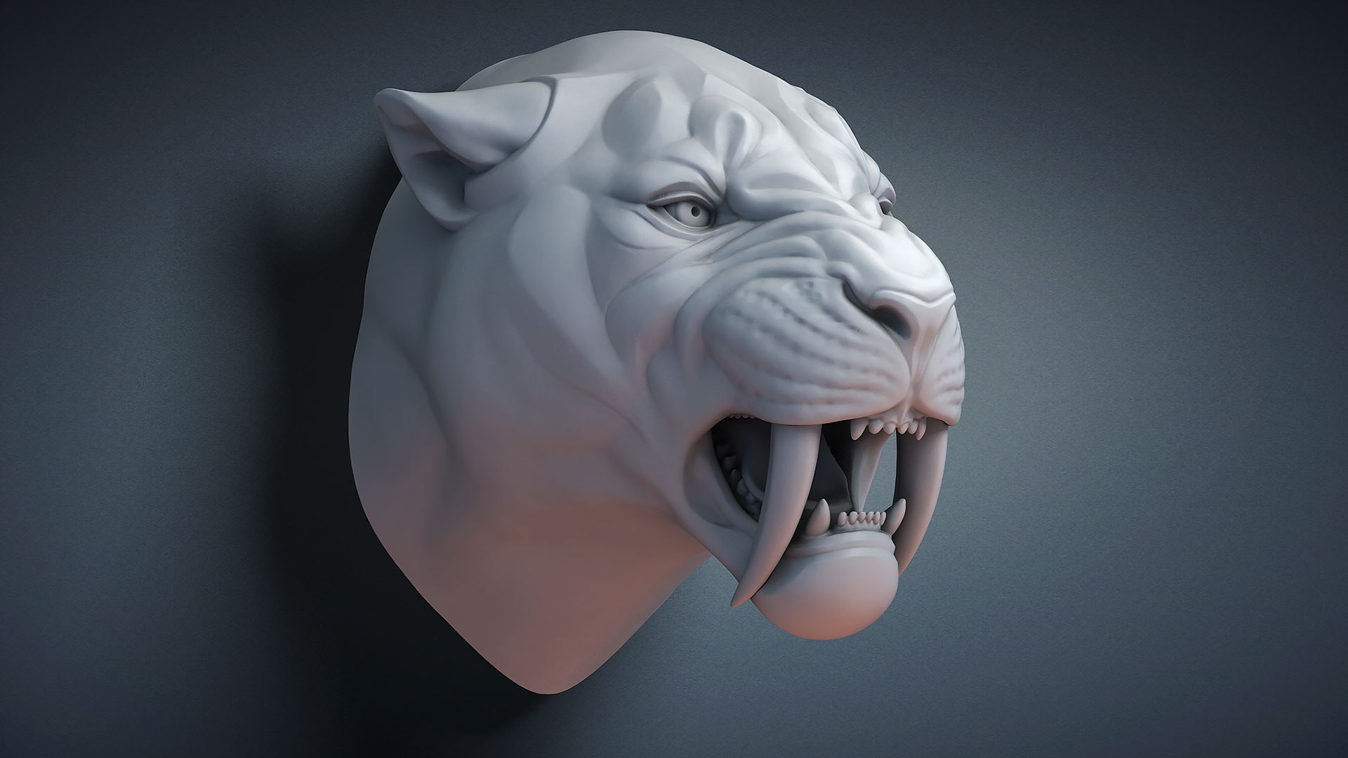 Angry Smilodon Prehistoric Saber-totheed Wild Cat 3D Model - TurboSquid ...