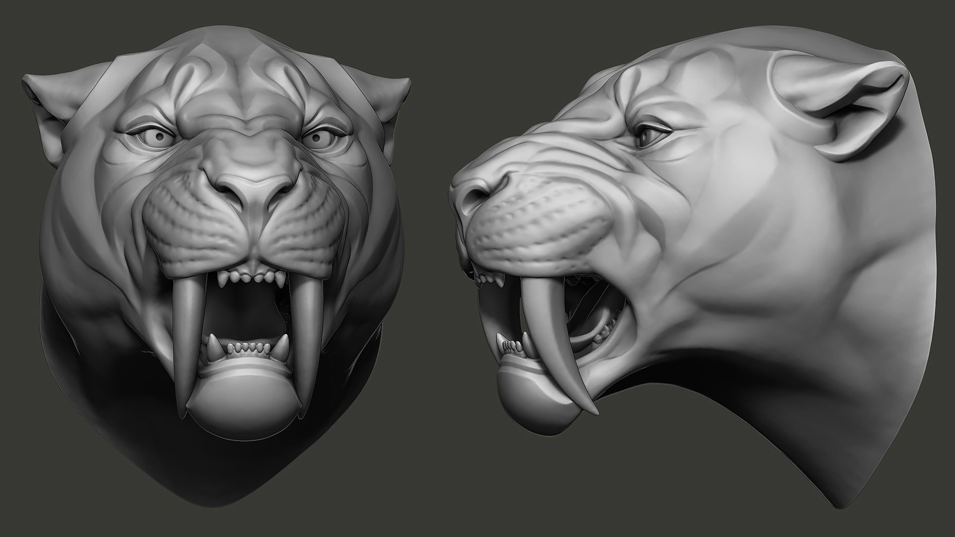 Angry Smilodon Prehistoric Saber-totheed Wild Cat 3D Model - TurboSquid ...