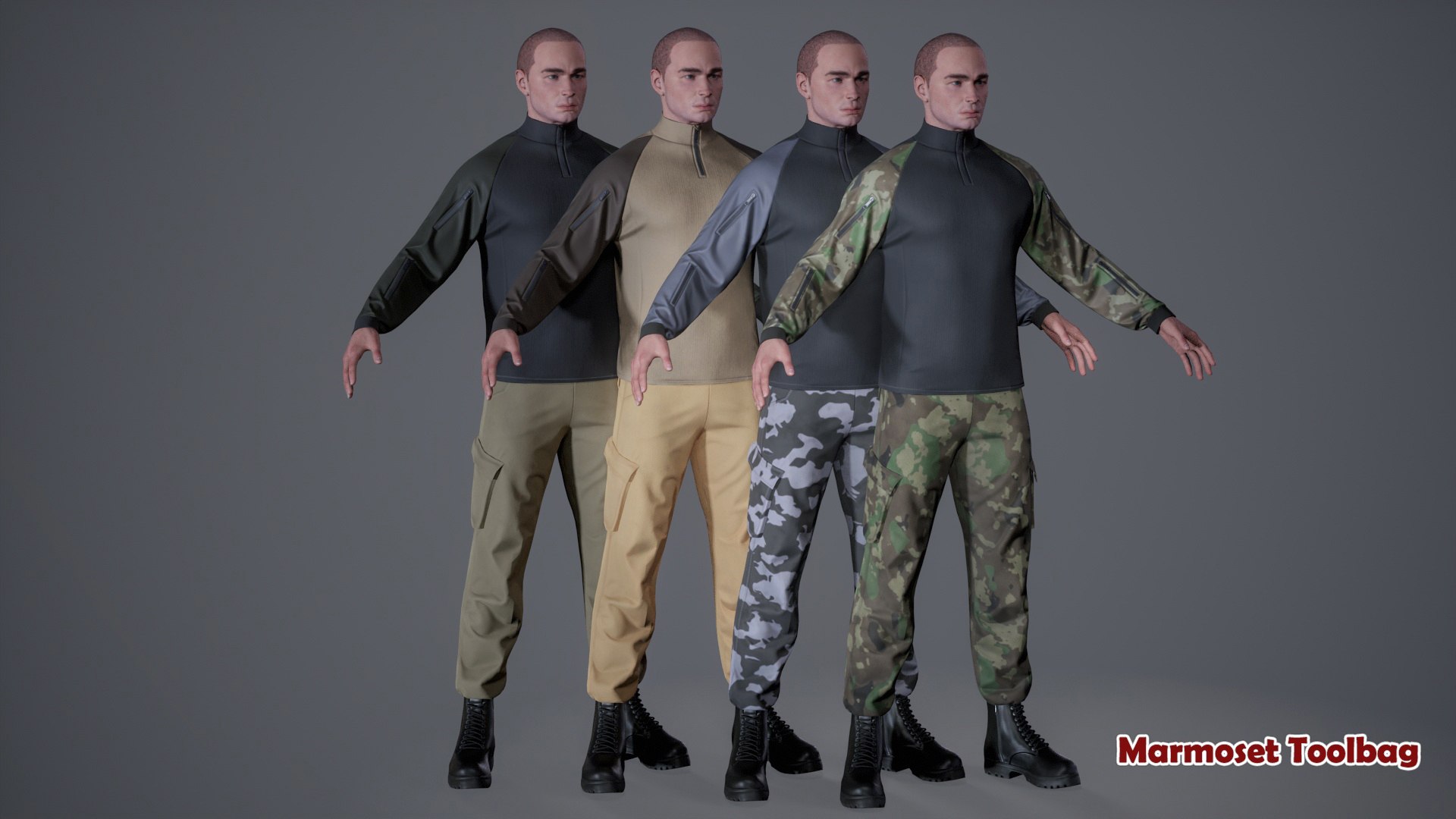 Man Military Style - Rigged 3D - TurboSquid 2147427