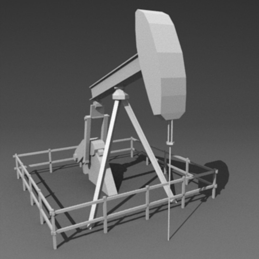oil polygonal 3d model