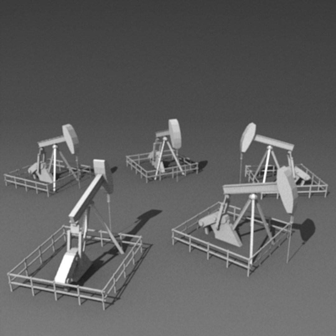 oil polygonal 3d model