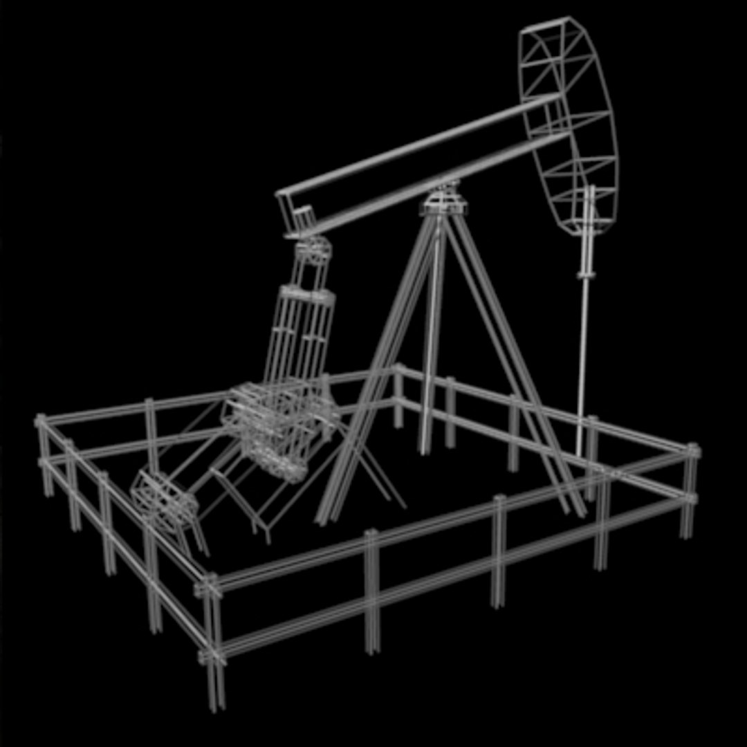 oil polygonal 3d model