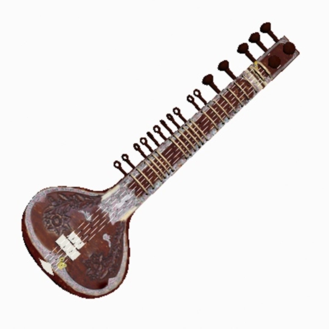 sitar 3d model