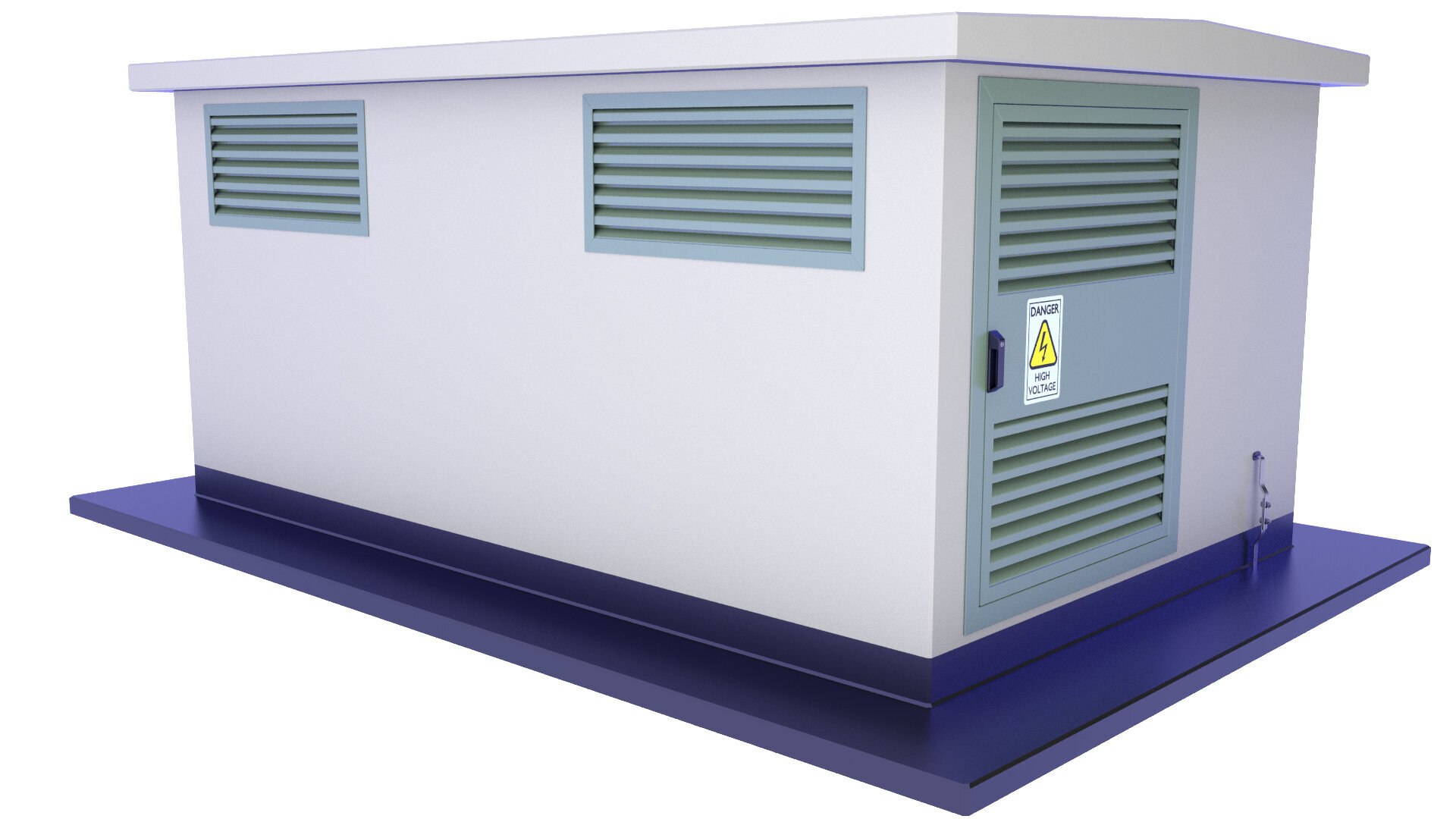 Concrete Transformer Substation Building 10 Model - TurboSquid 1980055