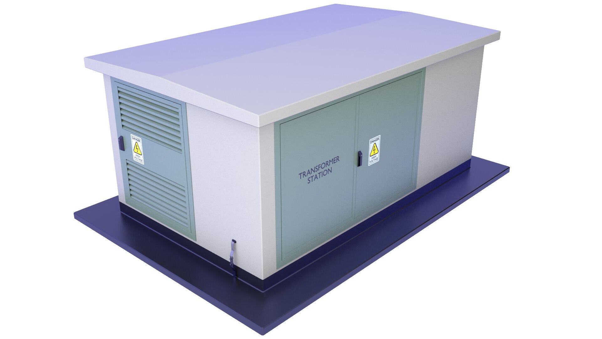 Concrete Transformer Substation Building 10 Model - TurboSquid 1980055