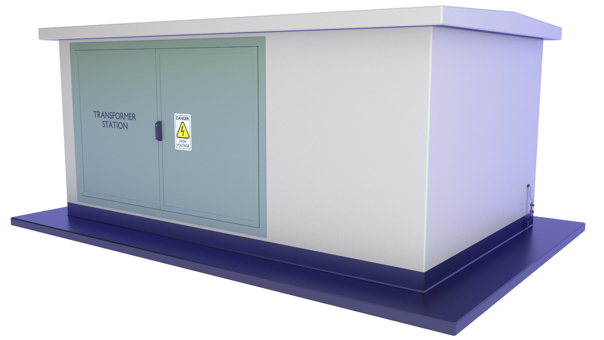 Concrete Transformer Substation Building 10 Model - TurboSquid 1980055