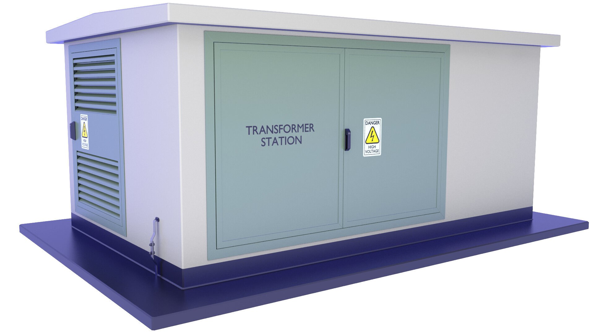 Concrete Transformer Substation Building 10 Model - TurboSquid 1980055