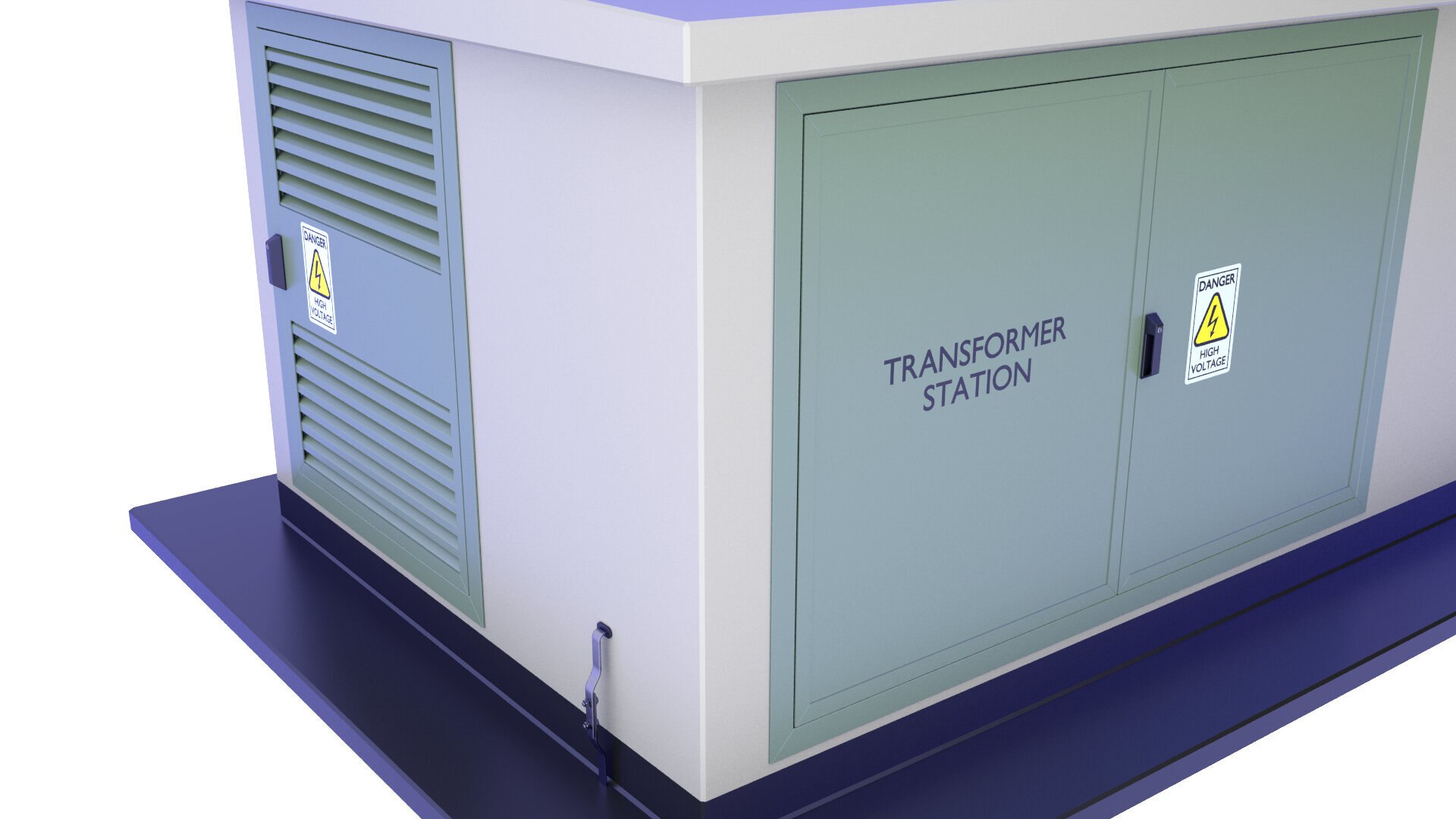 Concrete Transformer Substation Building 10 Model - TurboSquid 1980055
