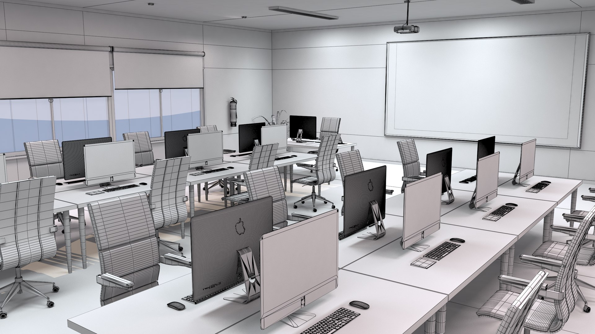 3D Model Computer Classroom - TurboSquid 1841844