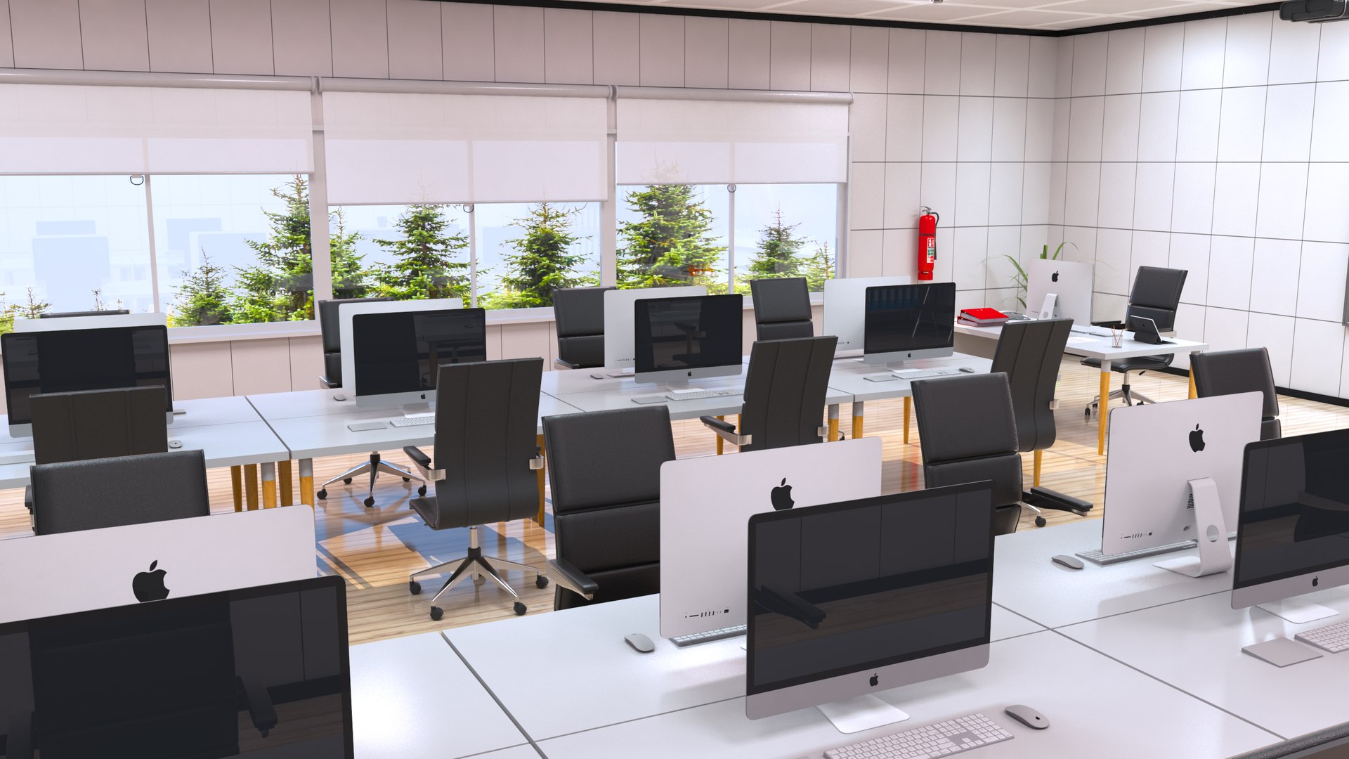 3D Model Computer Classroom - TurboSquid 1841844