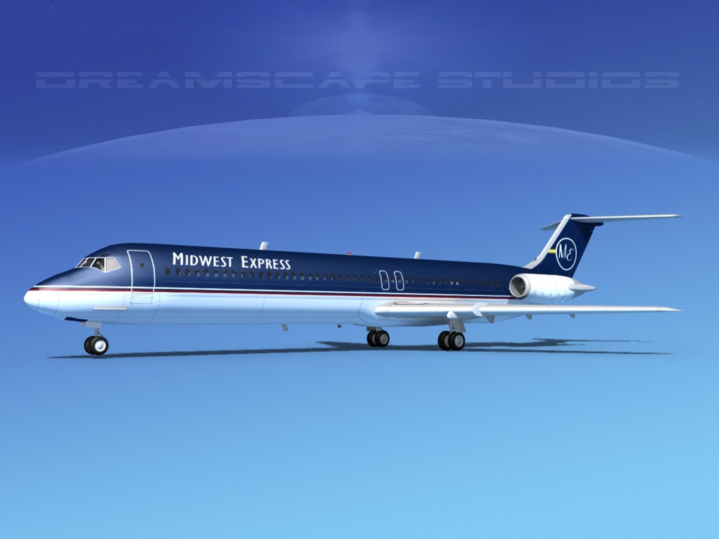Turbines Dc-9-50 Douglas Dc-9 Aircraft 3d Model