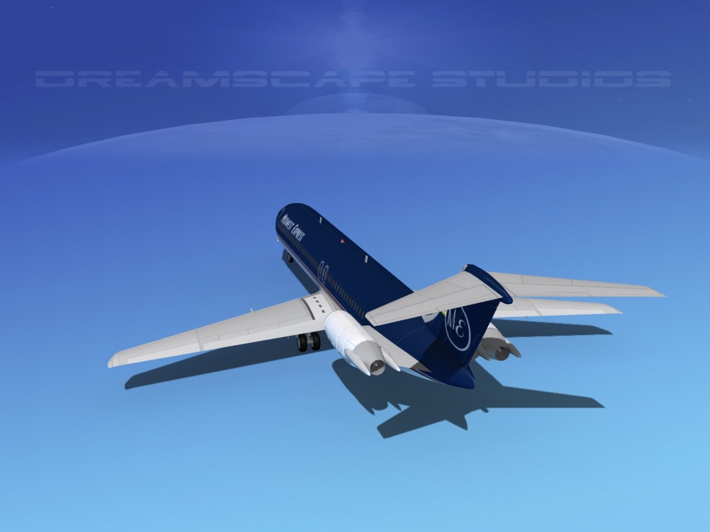 Turbines Dc-9-50 Douglas Dc-9 Aircraft 3d Model