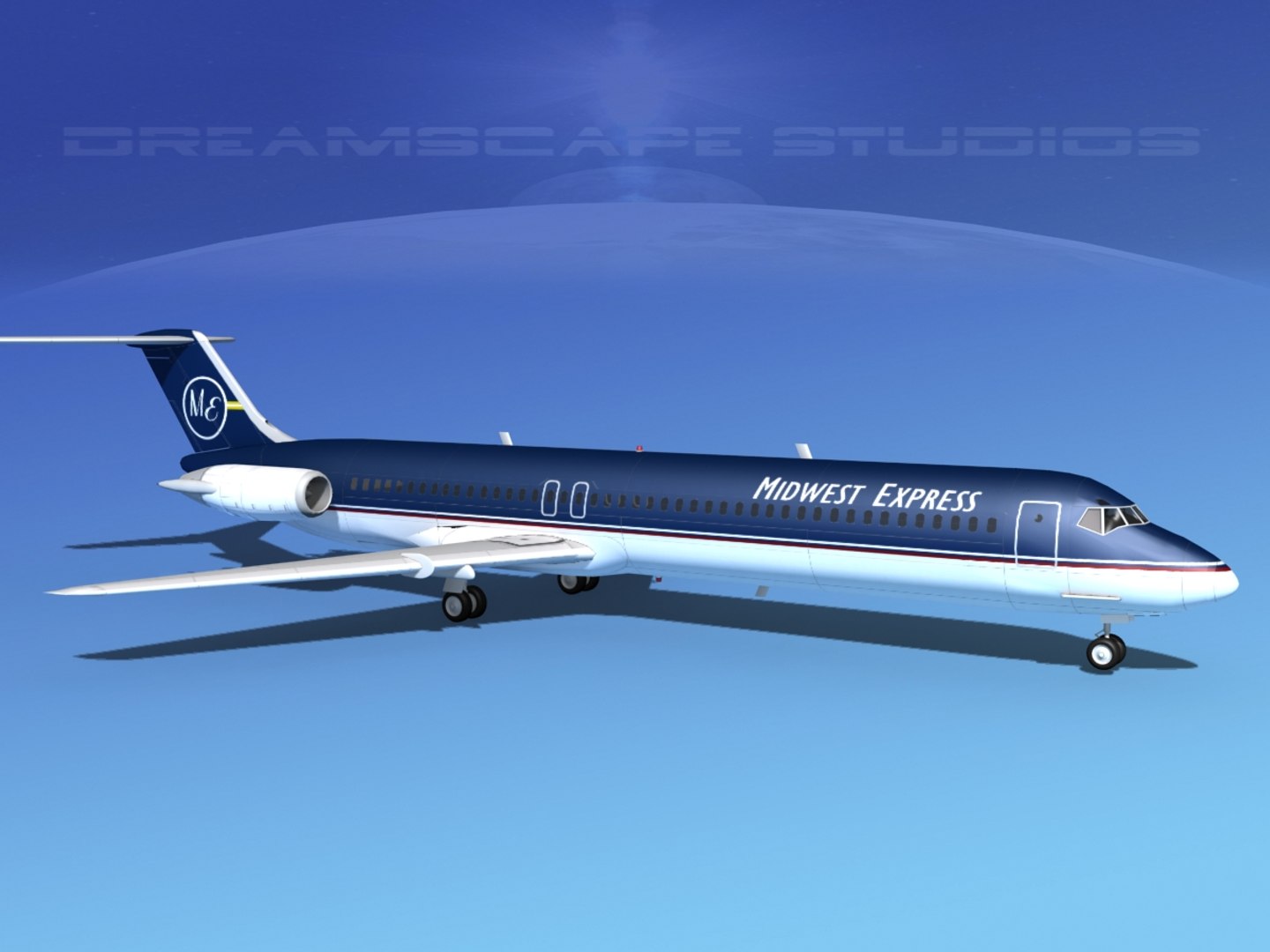 Turbines Dc-9-50 Douglas Dc-9 Aircraft 3d Model