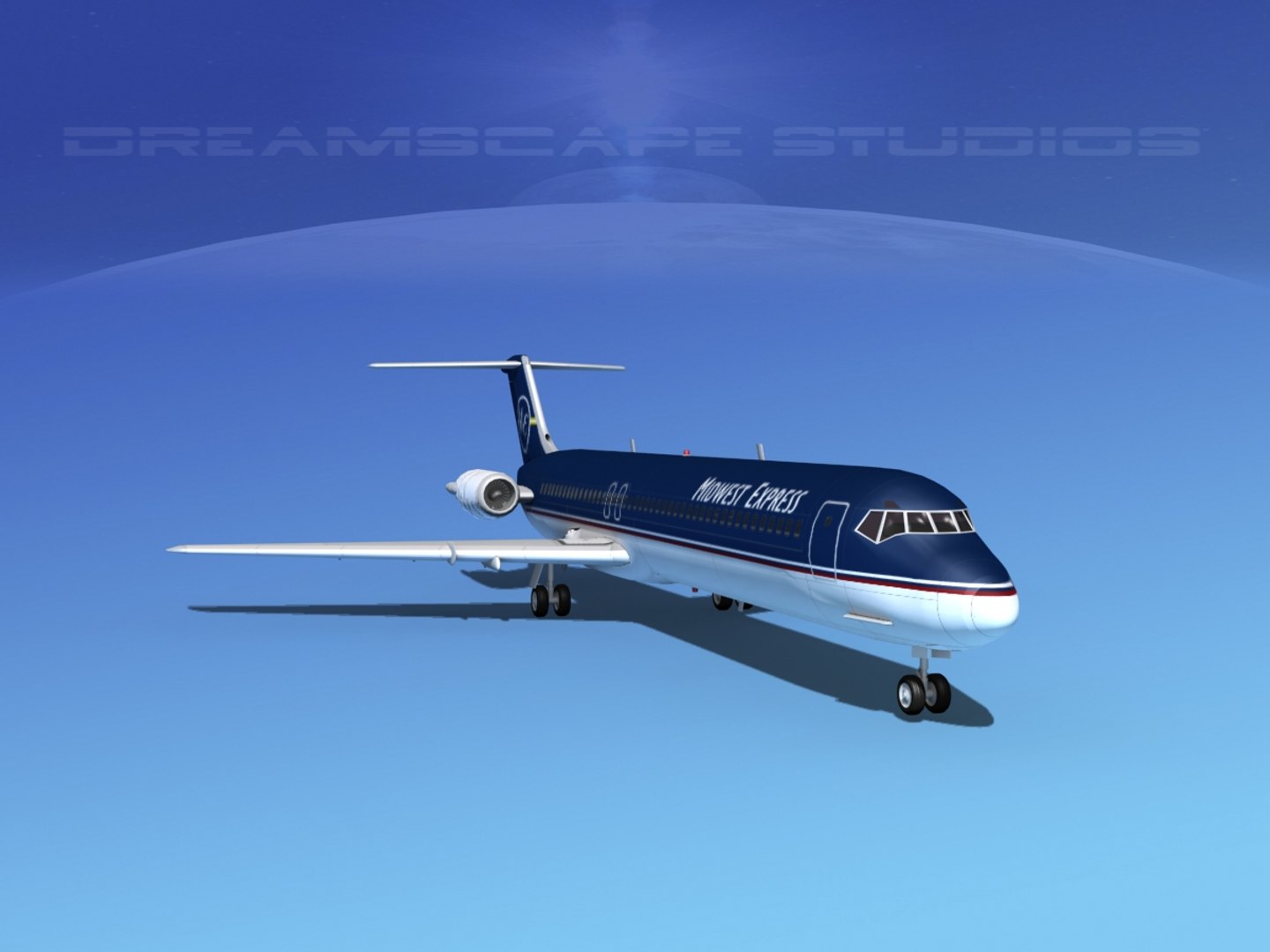 Turbines Dc-9-50 Douglas Dc-9 Aircraft 3d Model