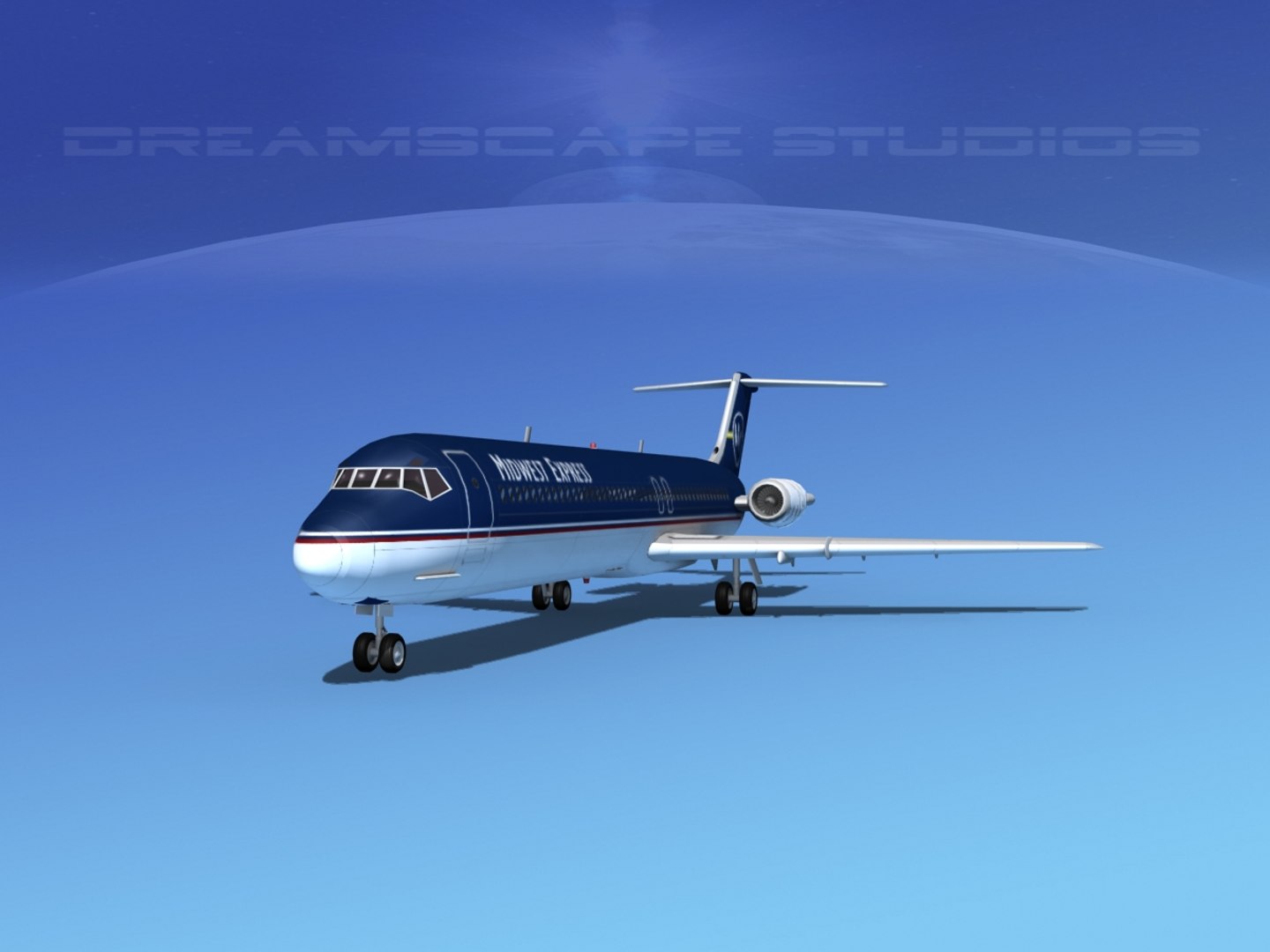 Turbines Dc-9-50 Douglas Dc-9 Aircraft 3d Model