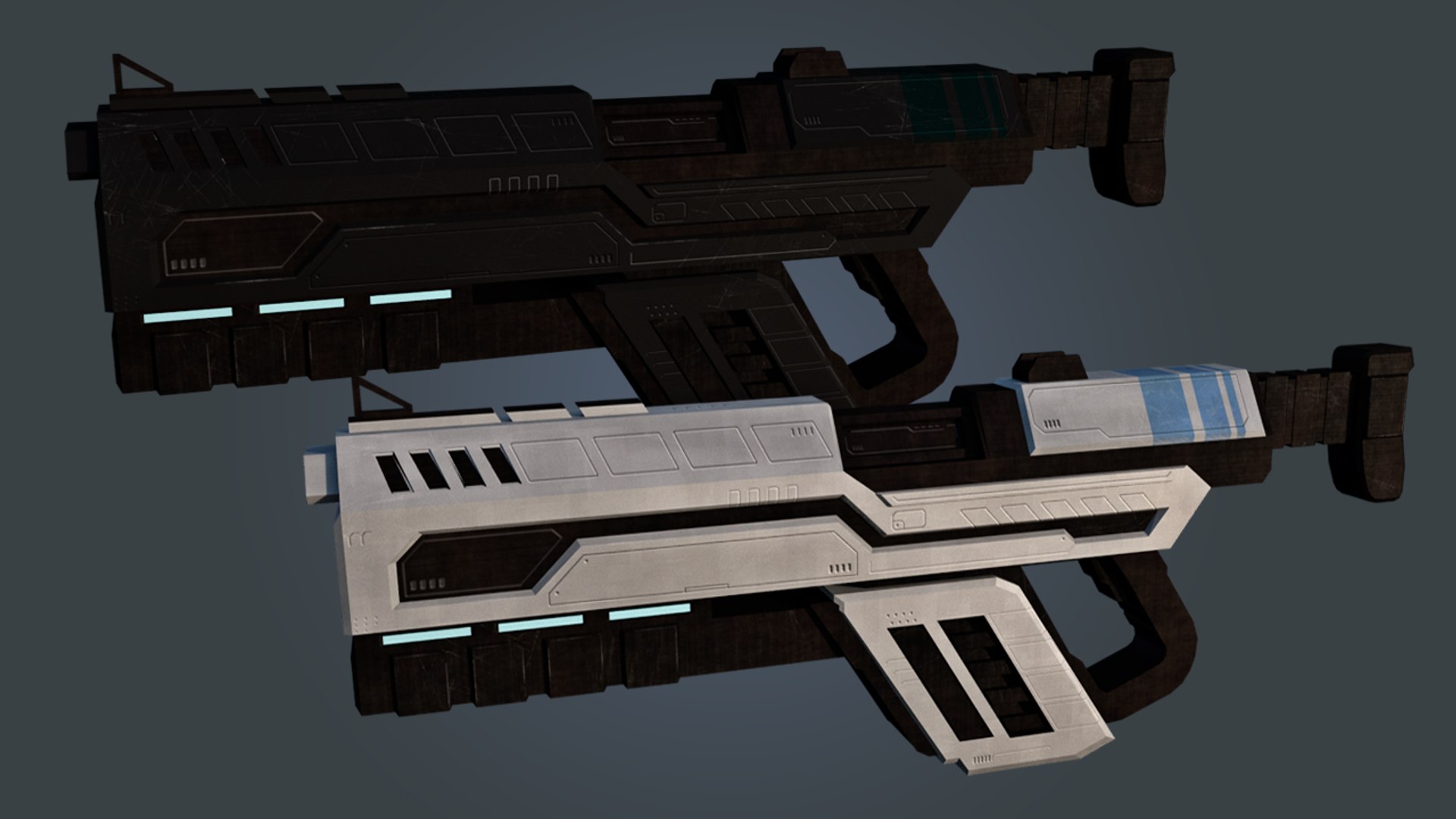 Sci-fi Weapons Gun Obj