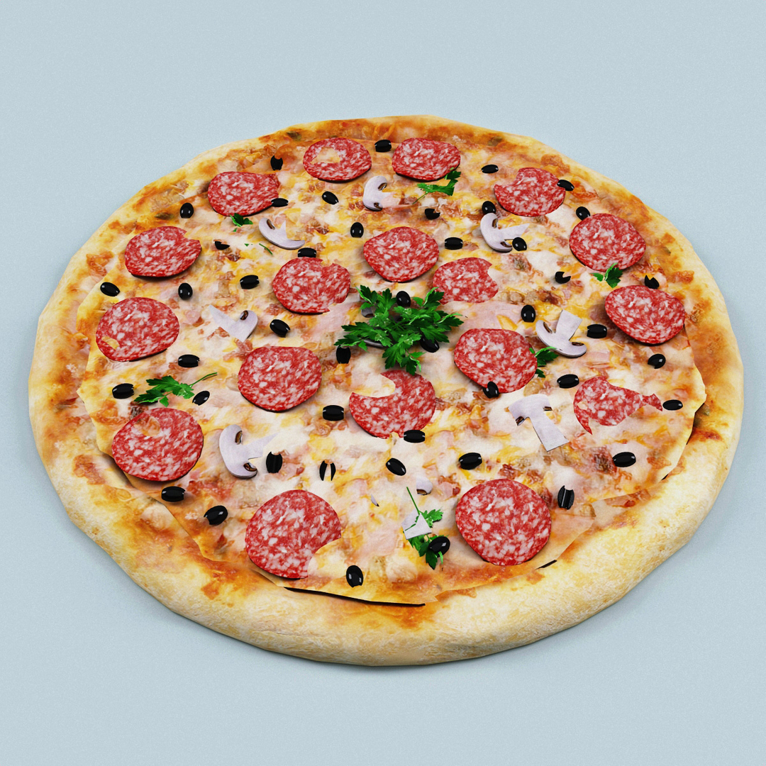 3d model pizzas modelled