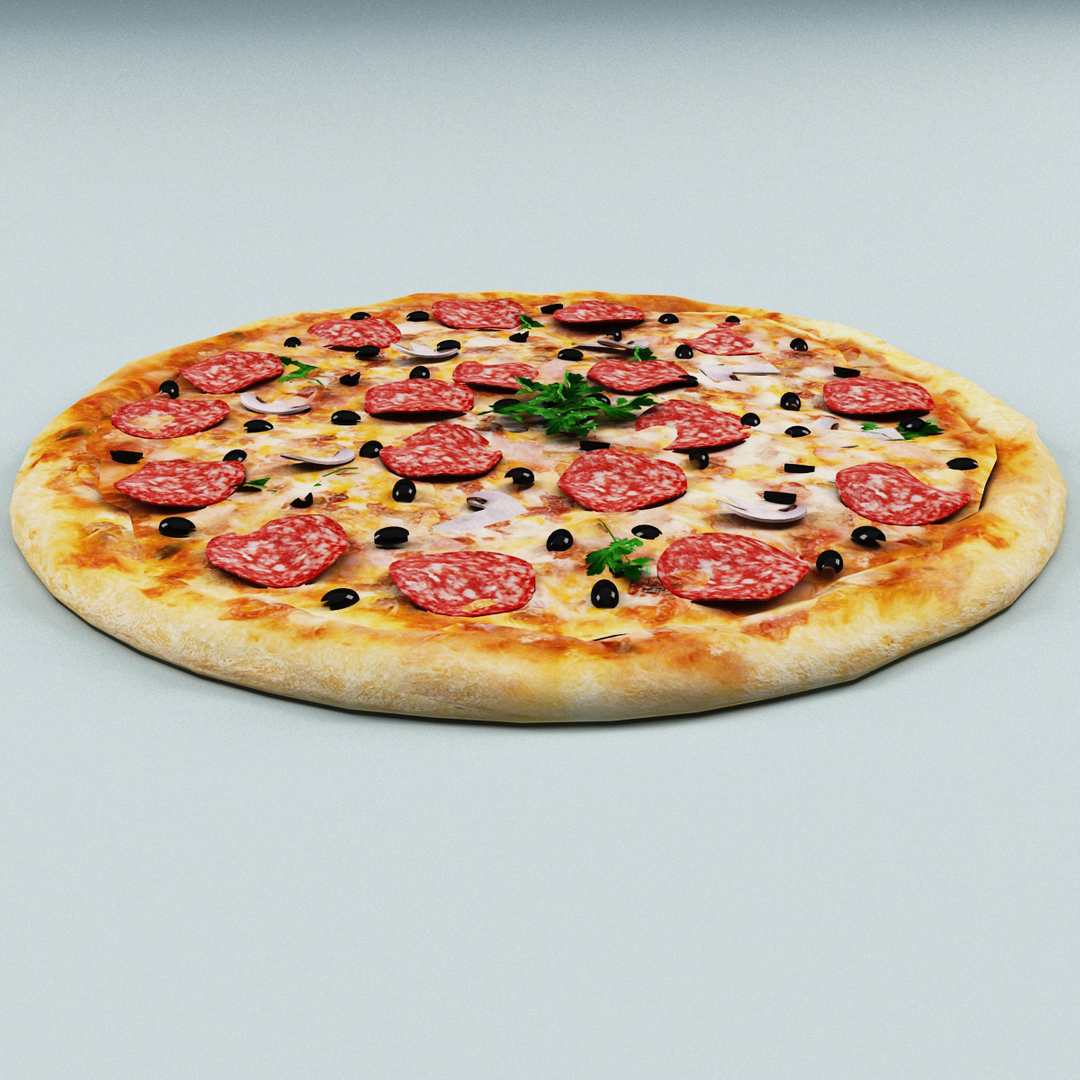 3d model pizzas modelled