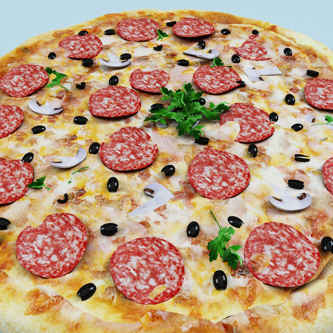 3d model pizzas modelled