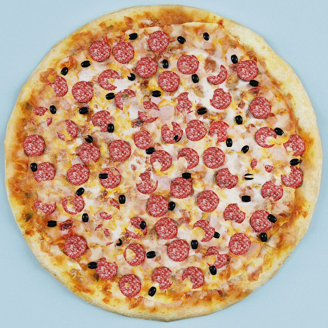 3d model pizzas modelled