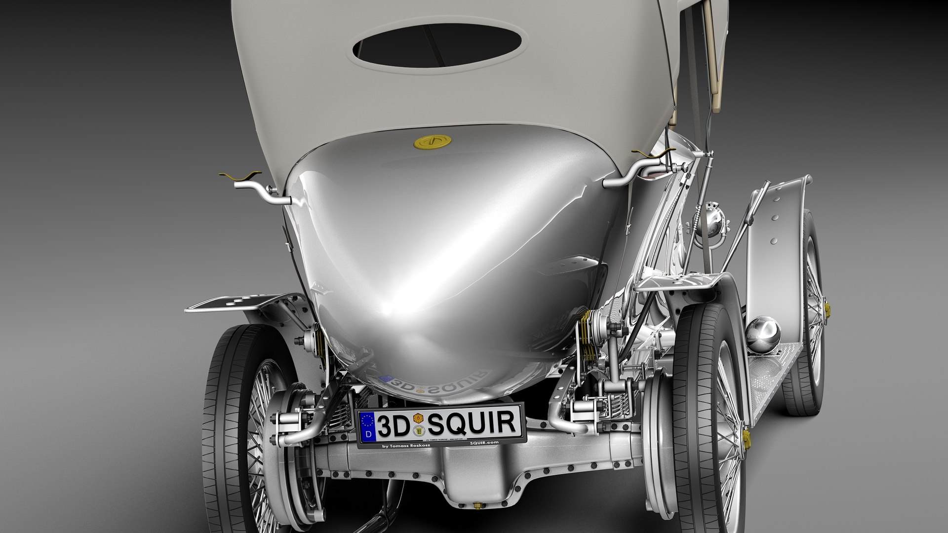 3d Car Classic Antique Austro Model