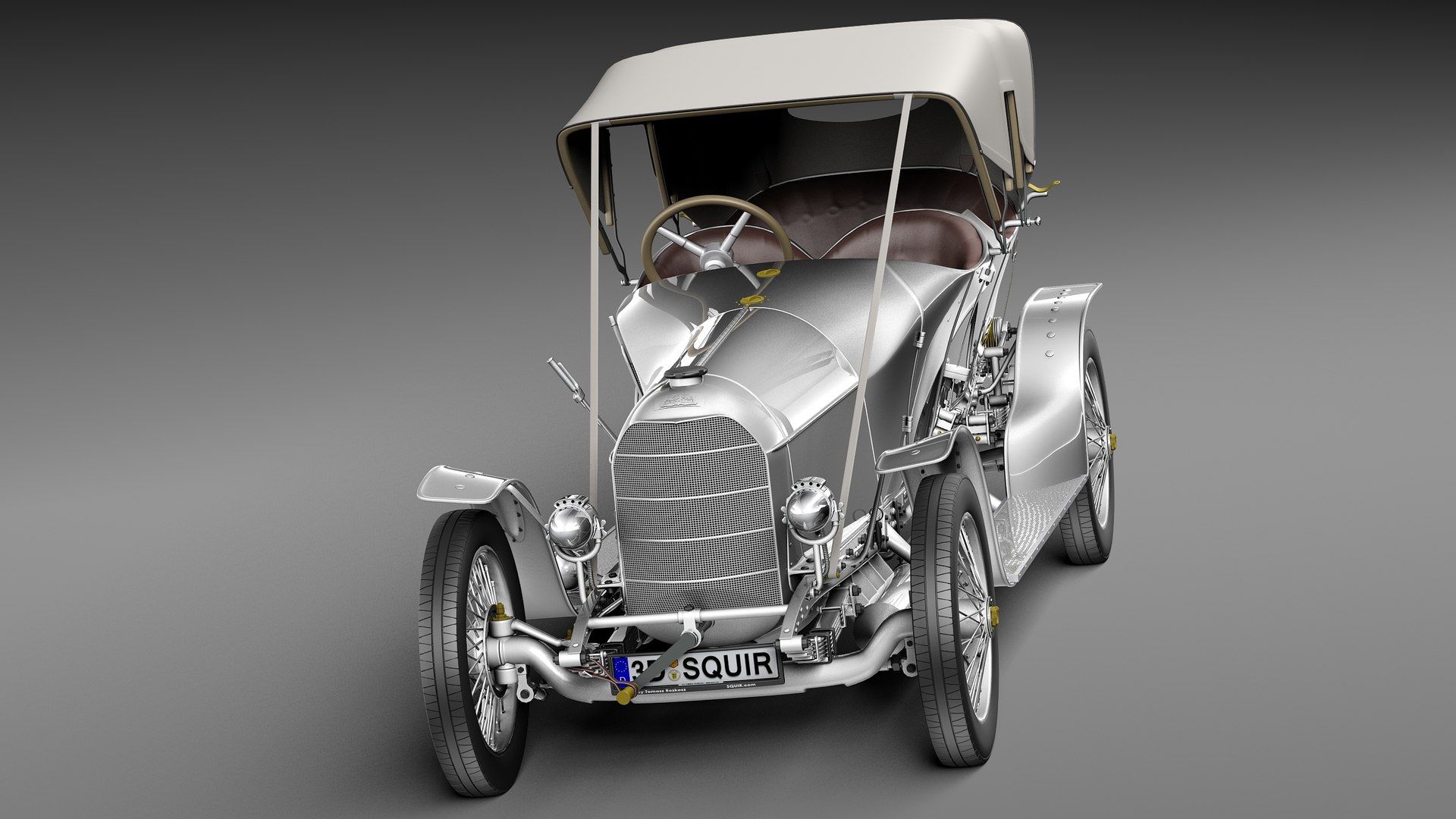 3d Car Classic Antique Austro Model