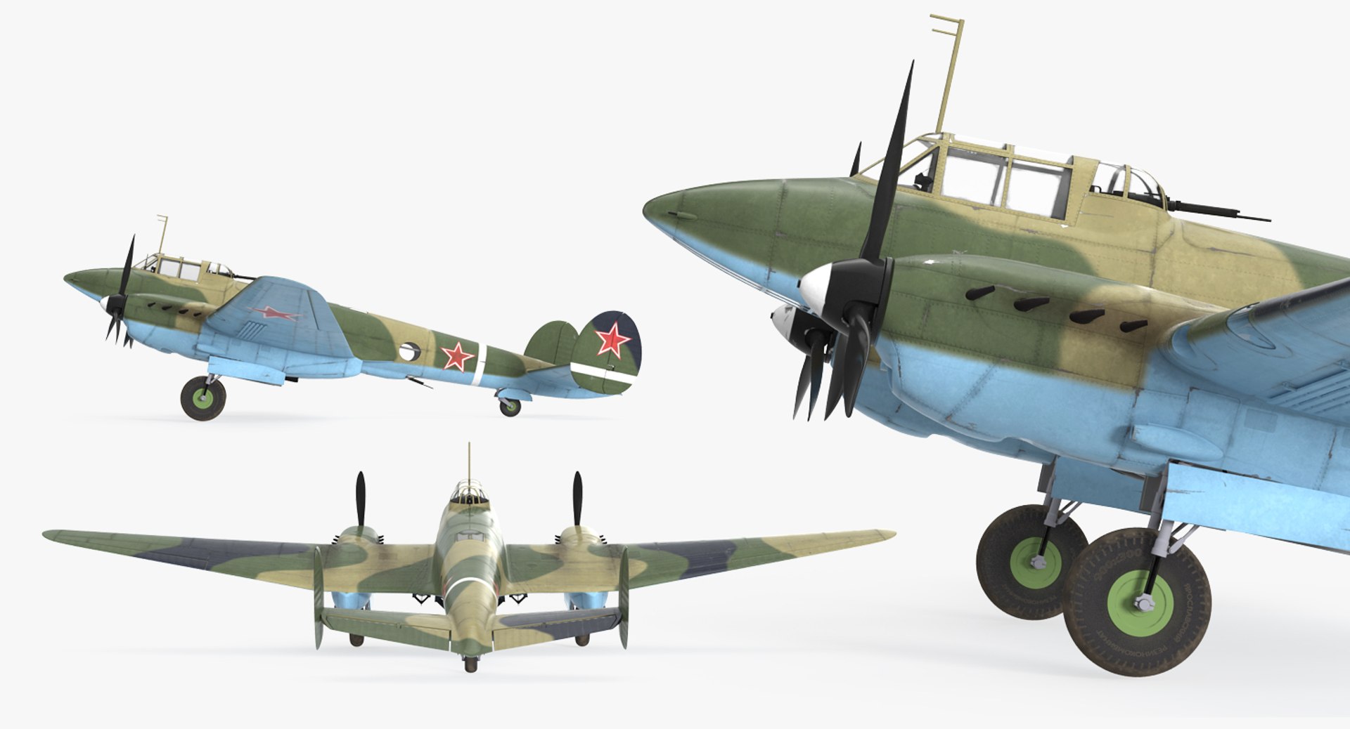 Soviet wwii light bomber 3D model - TurboSquid 1202549