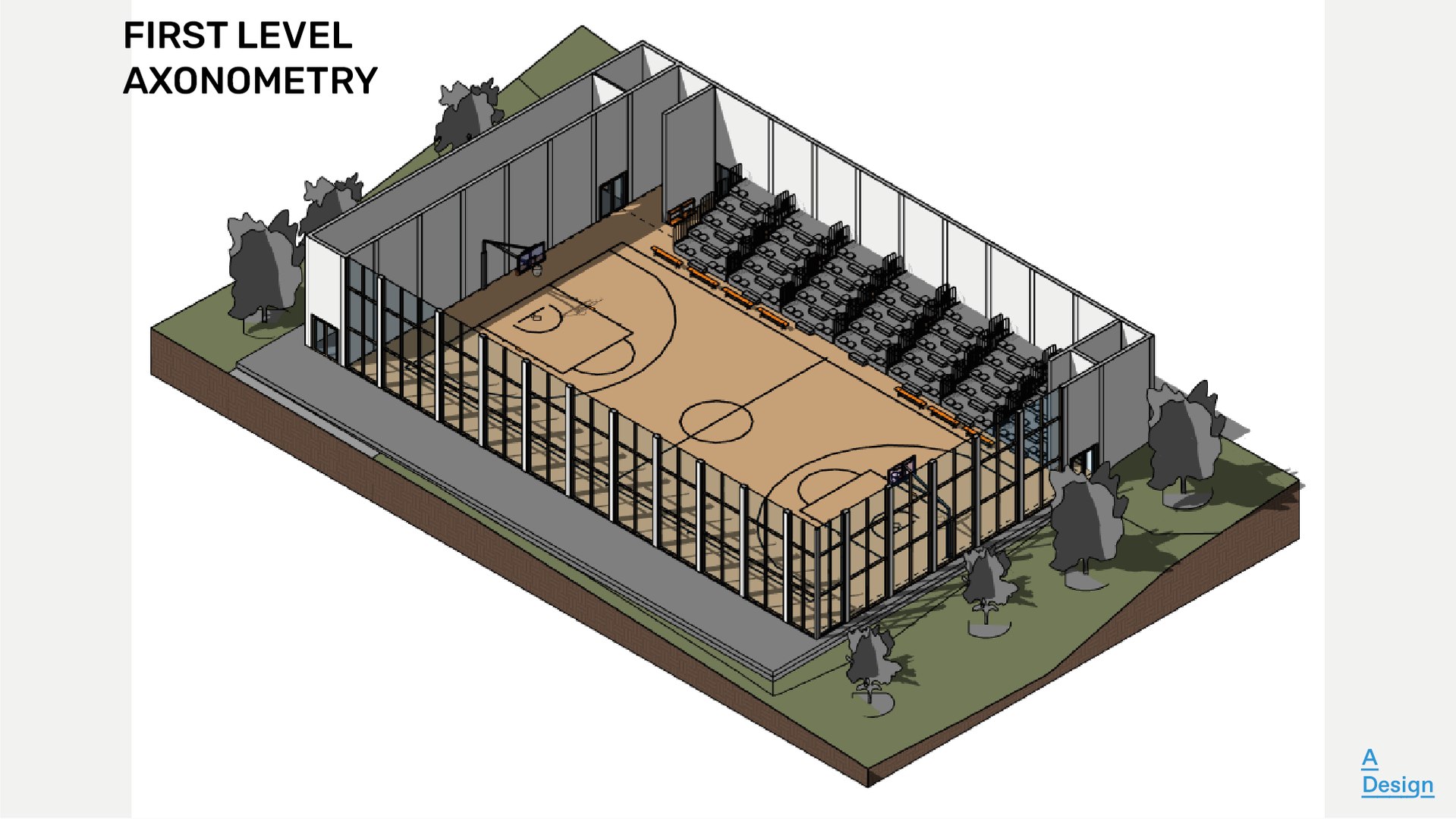 Indoor Sports Hall - Revit Model Model - TurboSquid 2018298