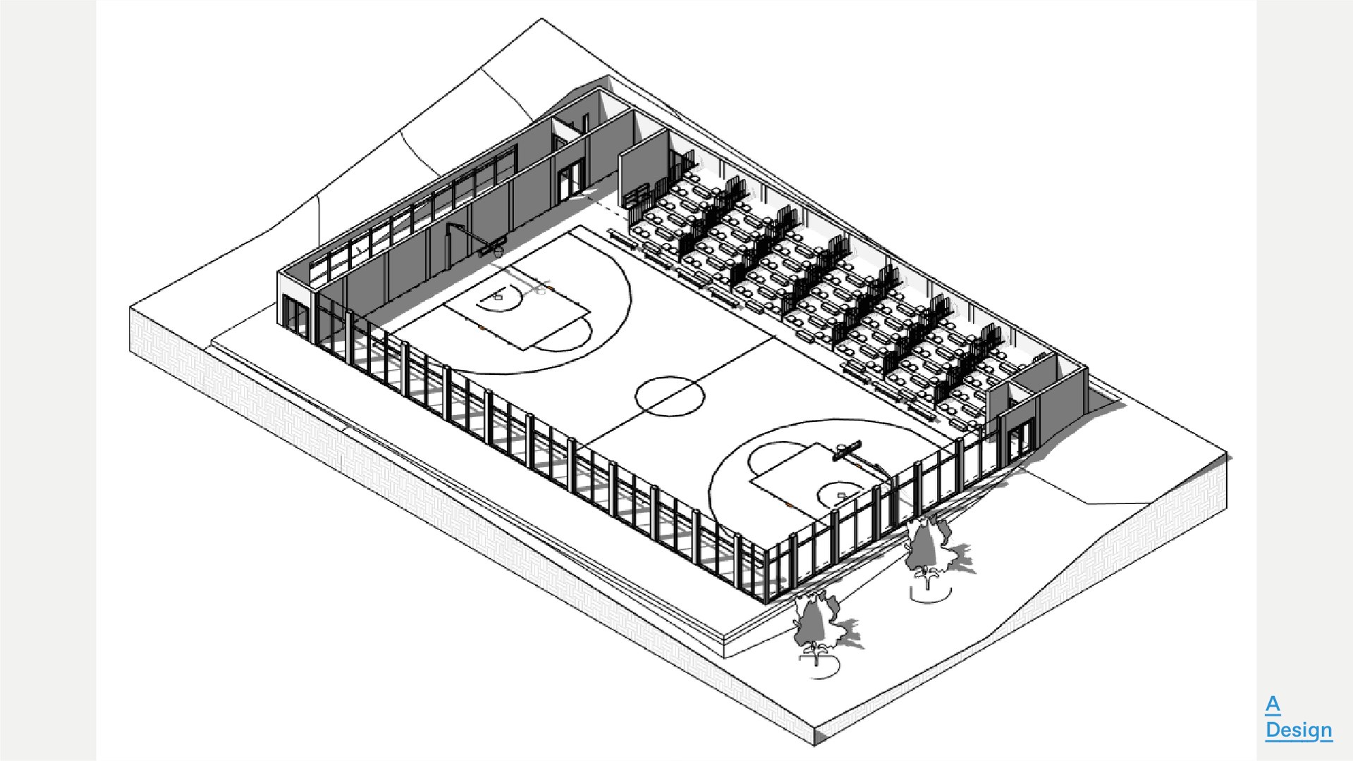 Indoor Sports Hall - Revit Model Model - TurboSquid 2018298