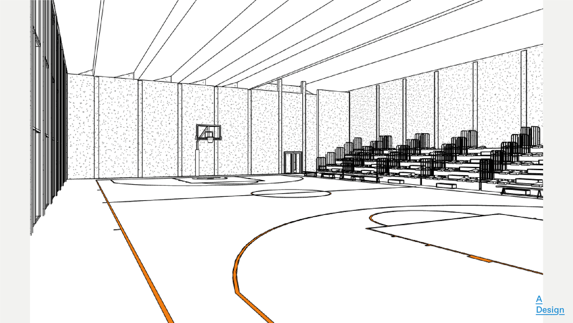 modelo 3d Indoor sports hall - Revit model - TurboSquid 2018298
