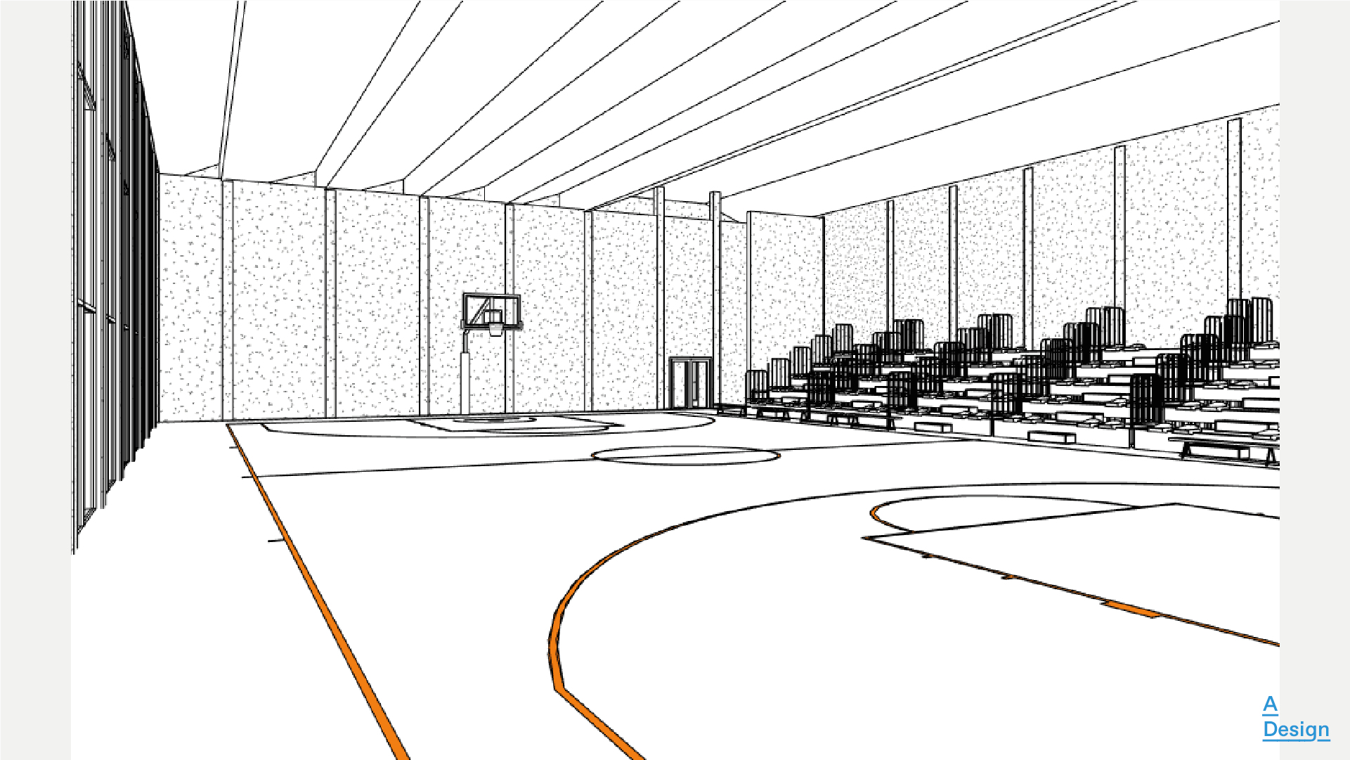 modelo 3d Indoor sports hall - Revit model - TurboSquid 2018298