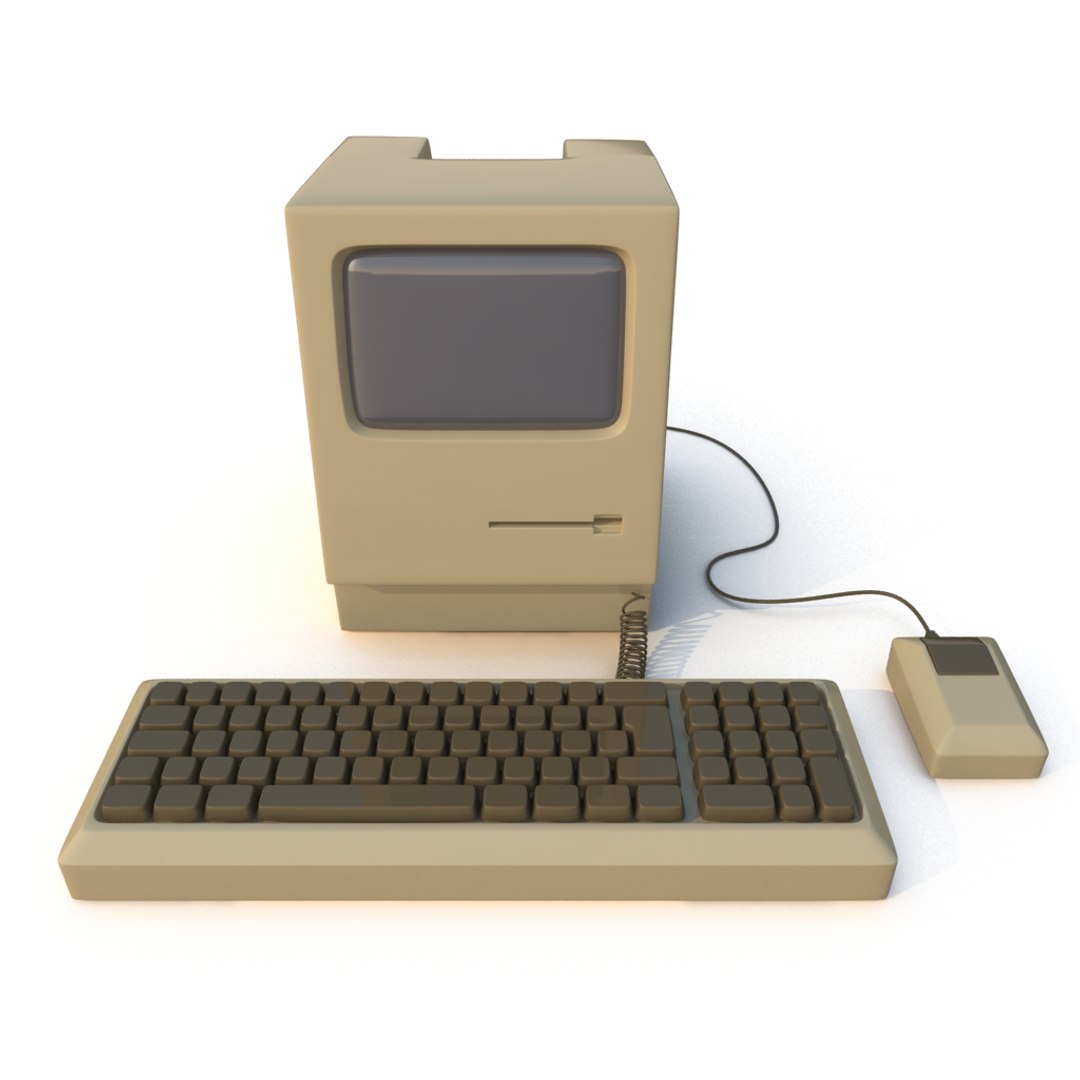 Stylized apple macintosh 3D - TurboSquid 1162442