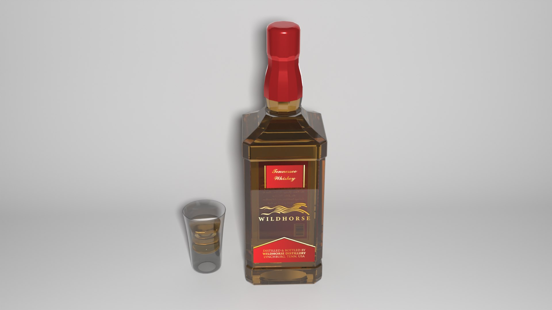 3D Wild Horse Whiskey Model - TurboSquid 2400220