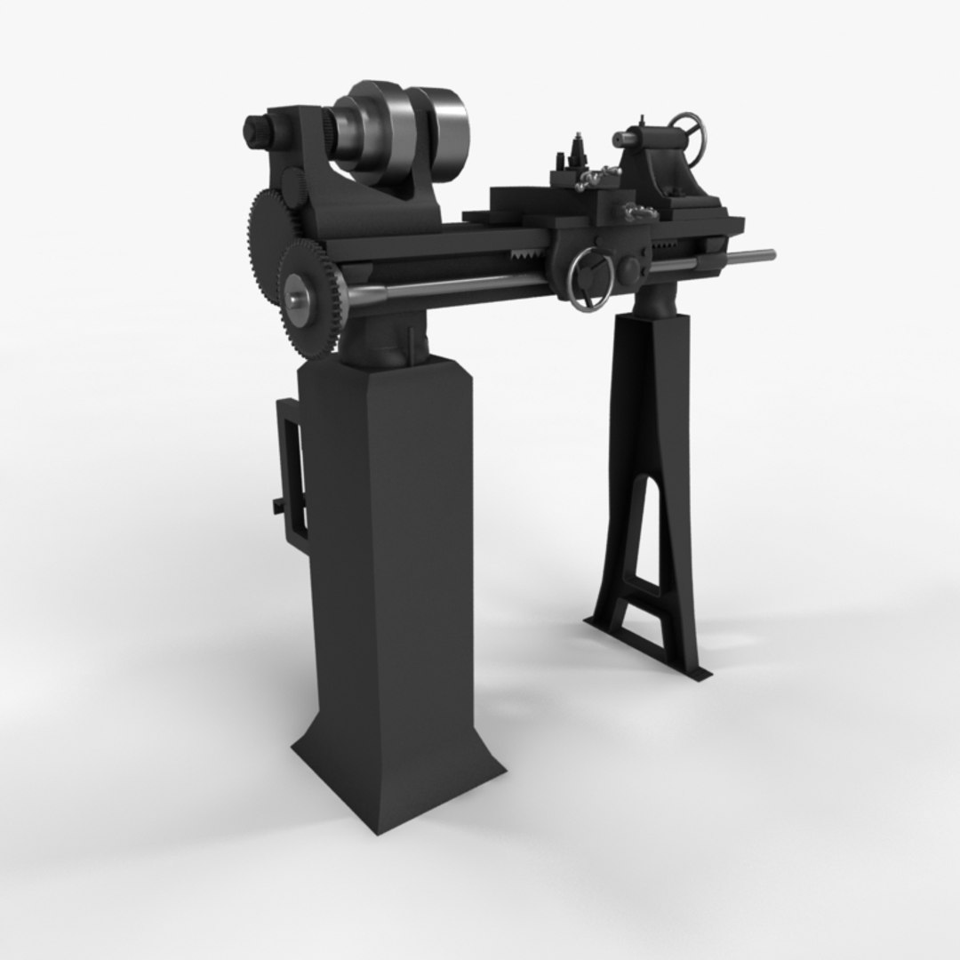 3d Model Old Lathe Machine