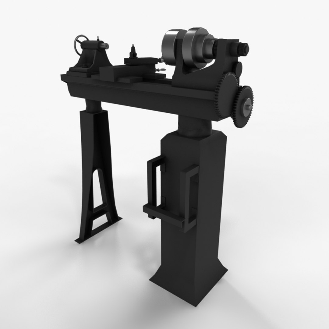 3d Model Old Lathe Machine