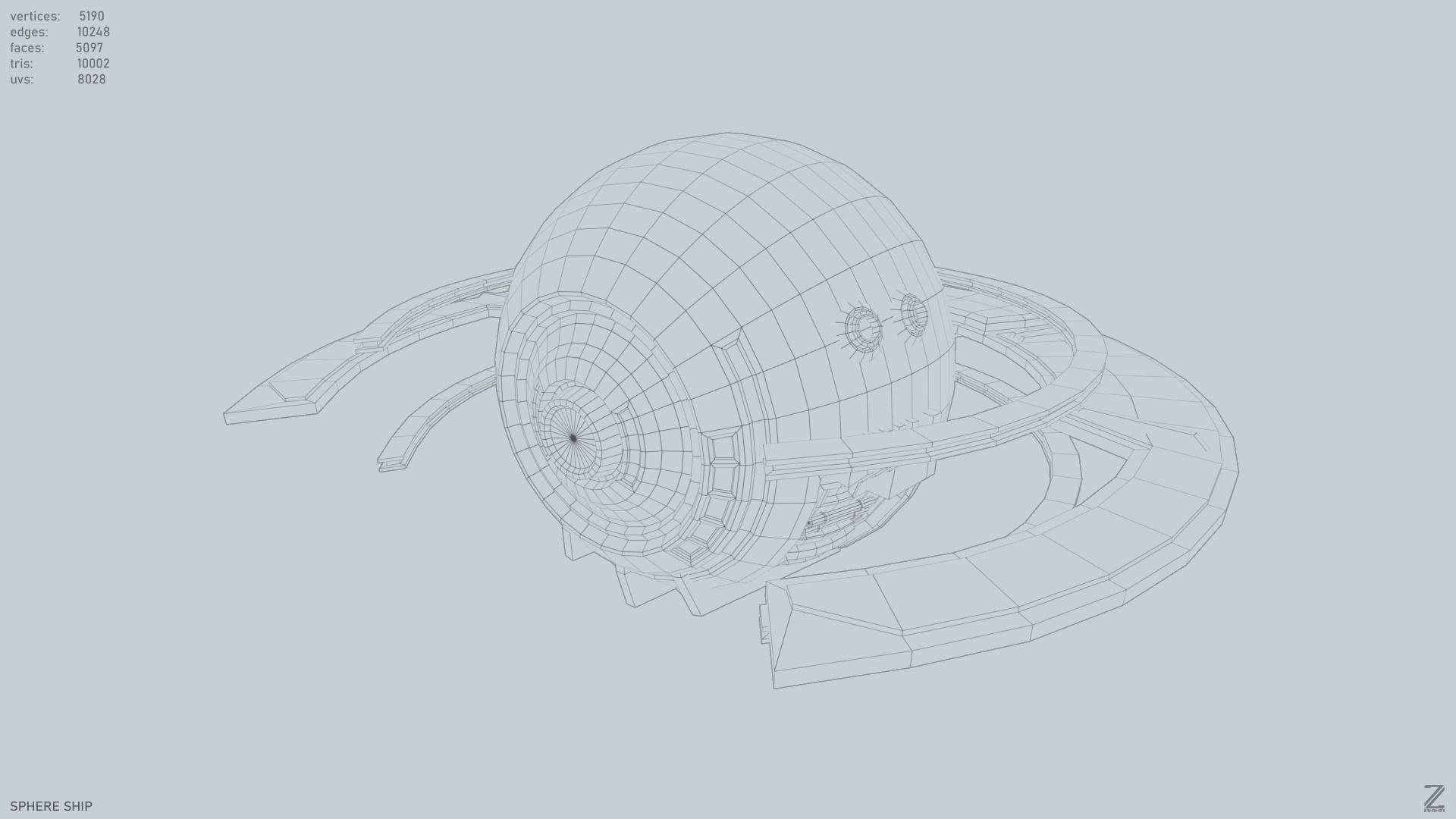 3D Sphere Ship Collection Model - TurboSquid 2397951