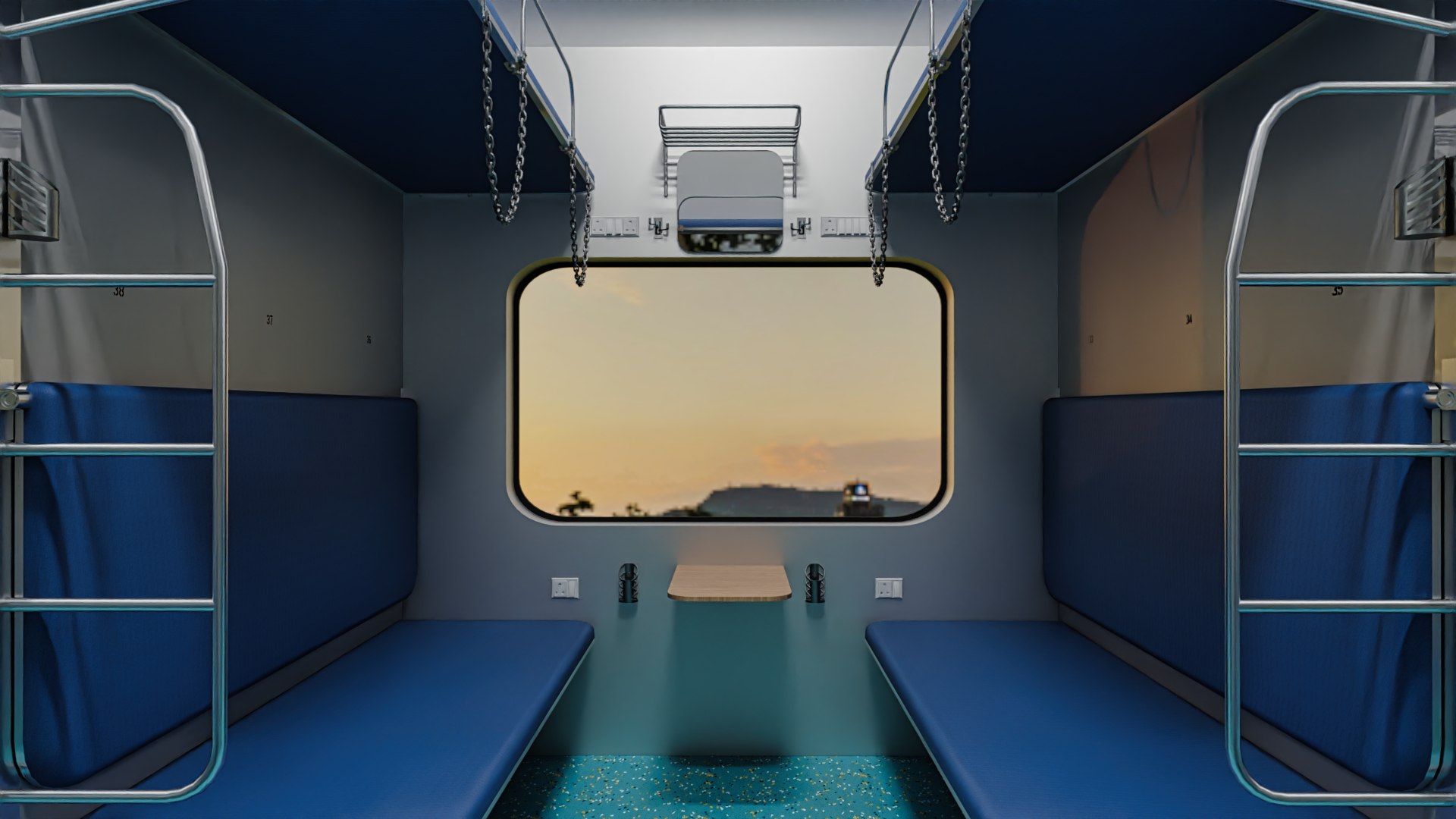 3D Model Indian Railways LHB Ac 3 Tier Sleeper Coach With Interior 3D ...