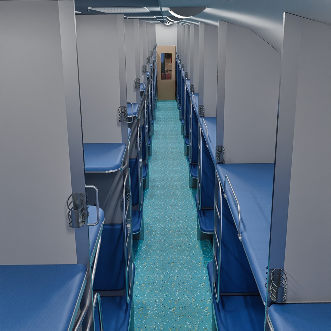 3D Model Indian Railways LHB Ac 3 Tier Sleeper Coach With Interior 3D ...