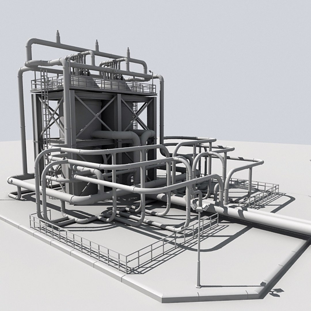 Refinery Unit 3d Model