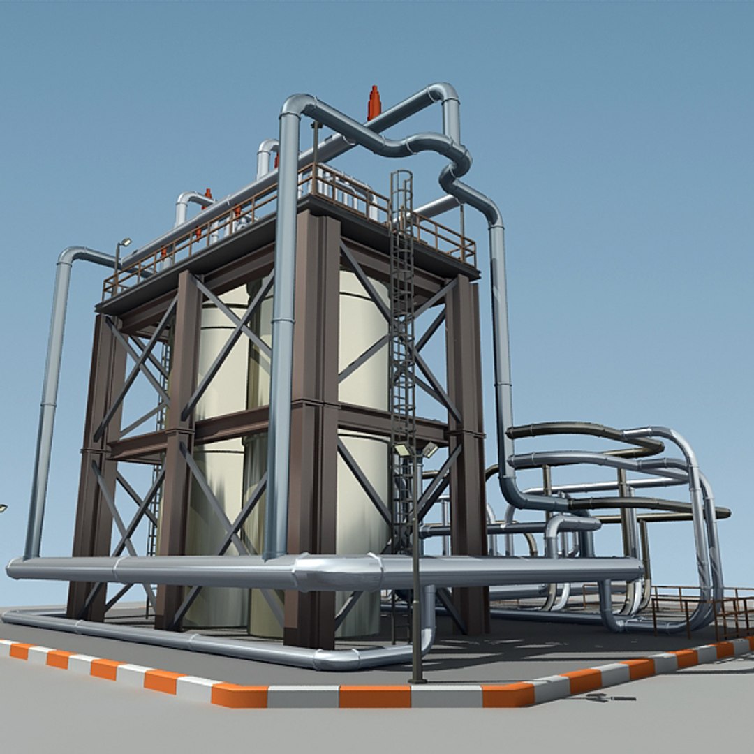 Refinery Unit 3d Model