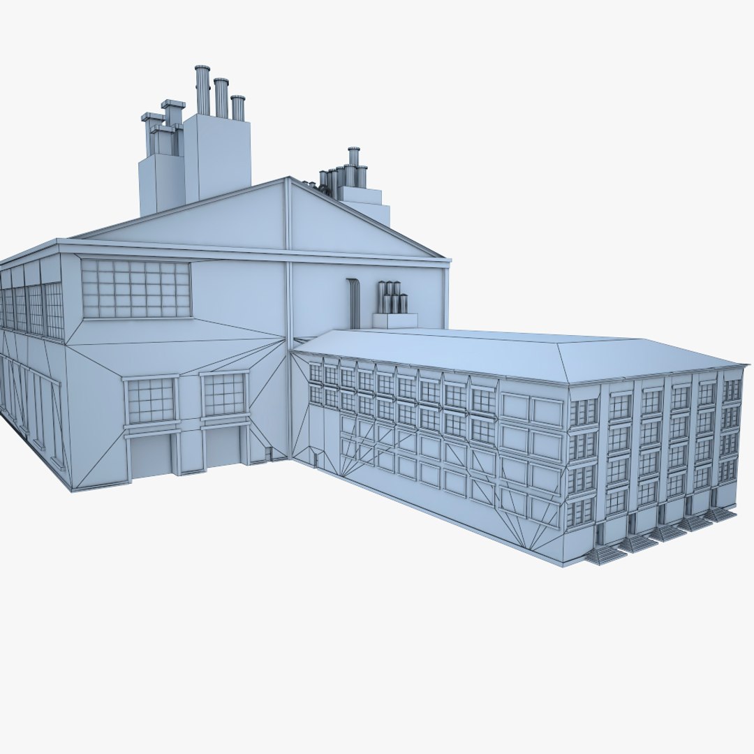 Old Factory Model - TurboSquid 1162638