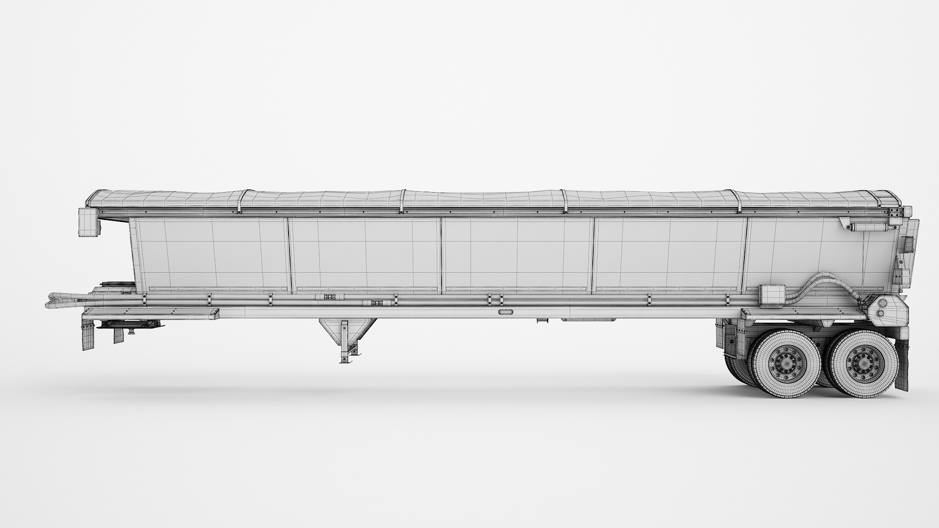 3D Live Bottom Trailer 03 Model - TurboSquid 2254812