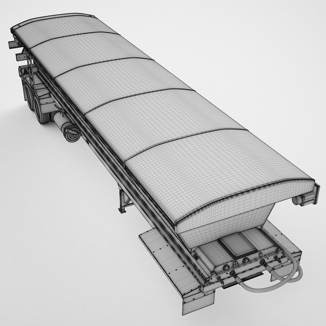 3D Live Bottom Trailer 03 Model - TurboSquid 2254812