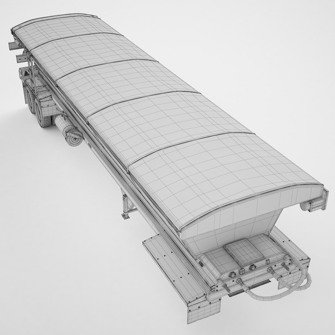 3D Live Bottom Trailer 03 Model - TurboSquid 2254812