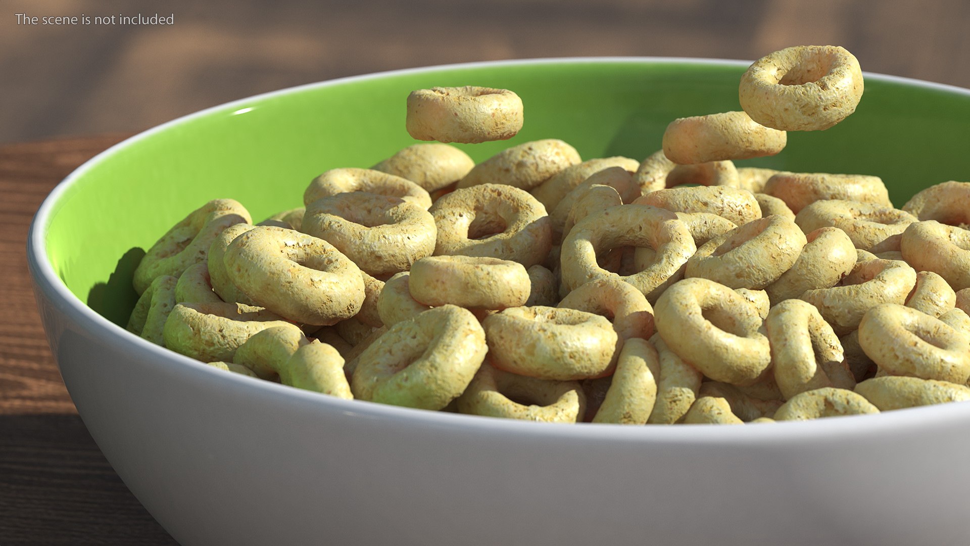 3D Model Oats Cereals Rings With Plate - TurboSquid 1783987