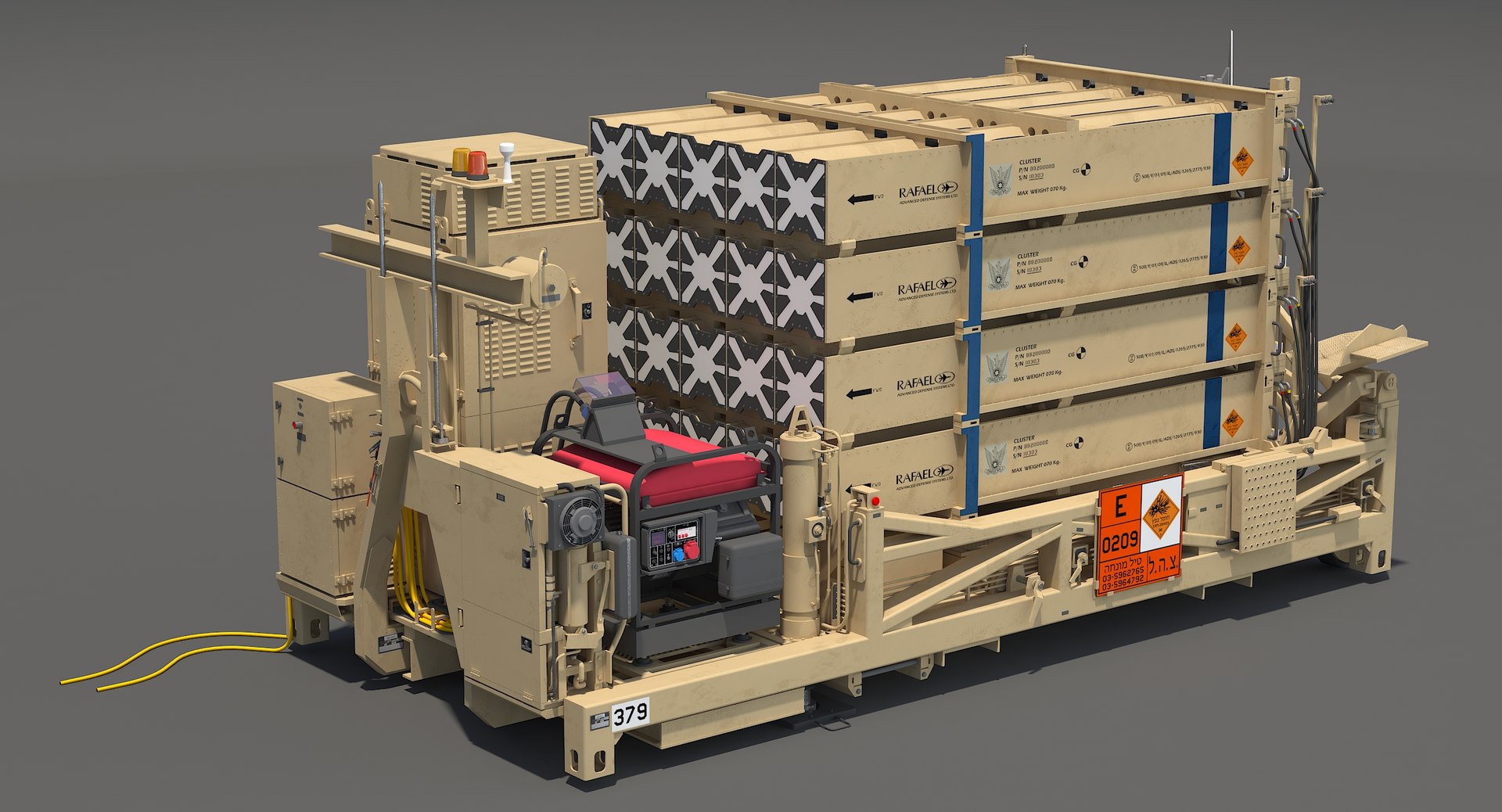 Iron Dome System And Tamir Missile 3D model - TurboSquid 2037721