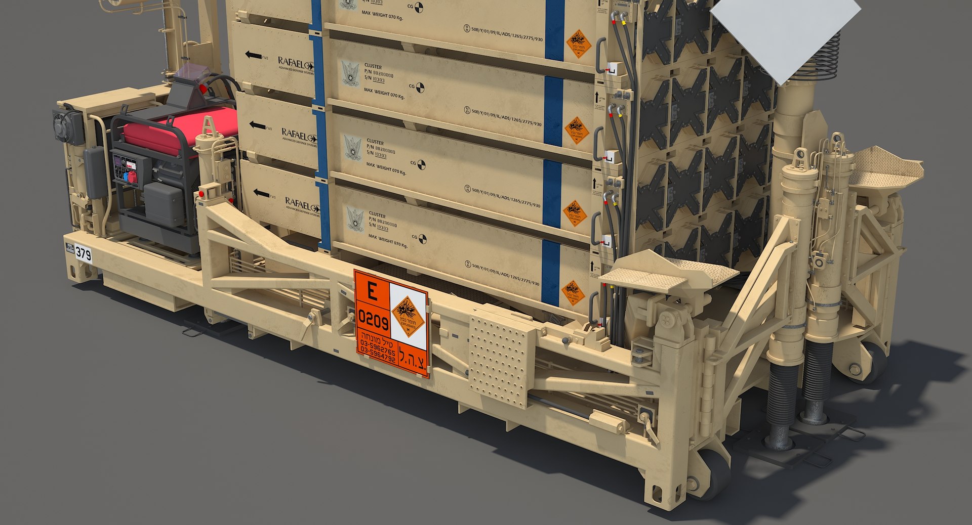 Iron Dome System And Tamir Missile 3D Model - TurboSquid 2037721